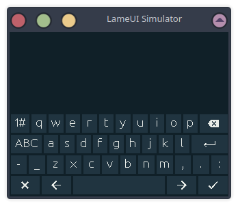 LameUI: Keyboard API